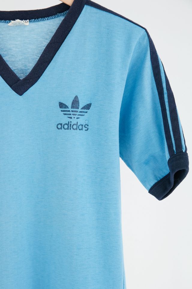 Vintage adidas Blue 3-Stripes Tee | Urban Outfitters