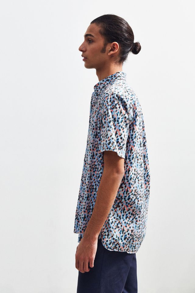 Barney Cools Disco Leopard Short Sleeve Button-Down Shirt | Urban ...