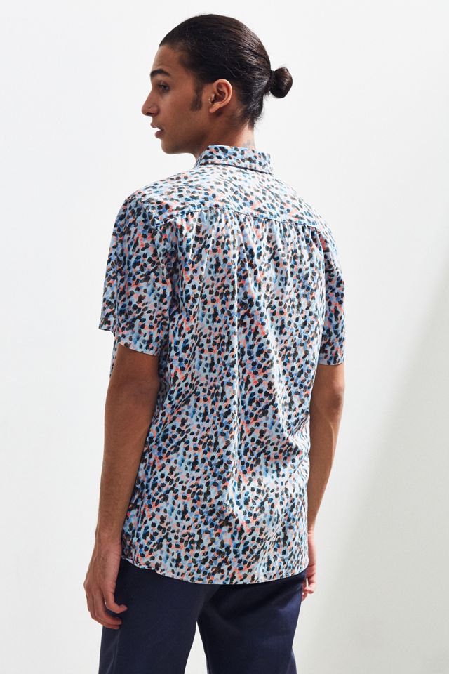 Barney Cools Disco Leopard Short Sleeve Button-Down Shirt | Urban ...