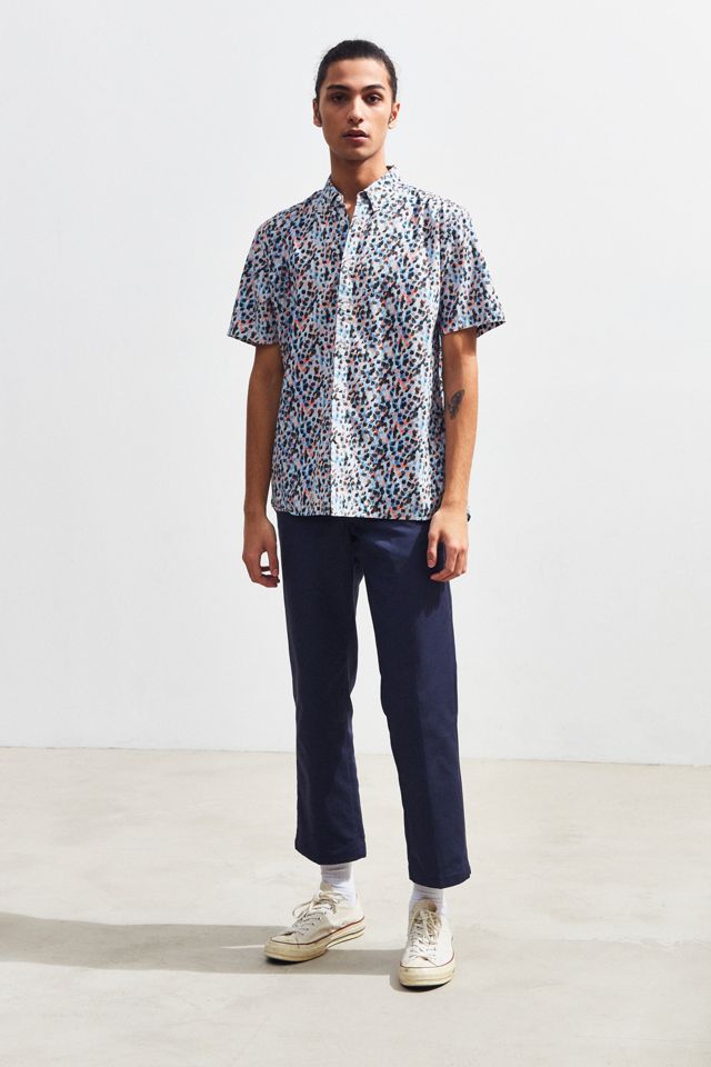 Barney Cools Disco Leopard Short Sleeve Button-Down Shirt | Urban ...