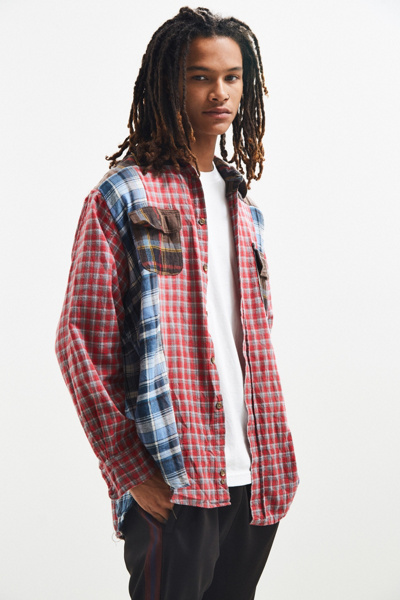 Vintage Patchwork Plaid Flannel Button-Down Shirt | Urban Outfitters