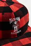 Embroidered Death Row Records Plaid Snapback Hat | Urban Outfitters