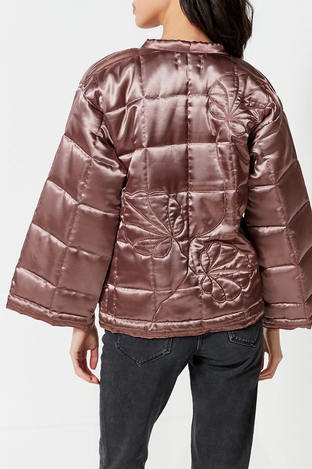 UO Kiko Embroidered Quilted Jacket | Urban Outfitters Canada