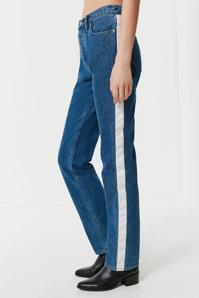 Calvin Klein High Rise Straight Leg Jean Indigo Stripe Urban Outfitters