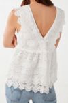 UO Deep-V Lace Top | Urban Outfitters