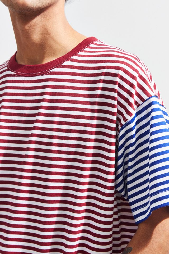 UO Stripe Tri Block Tee | Urban Outfitters