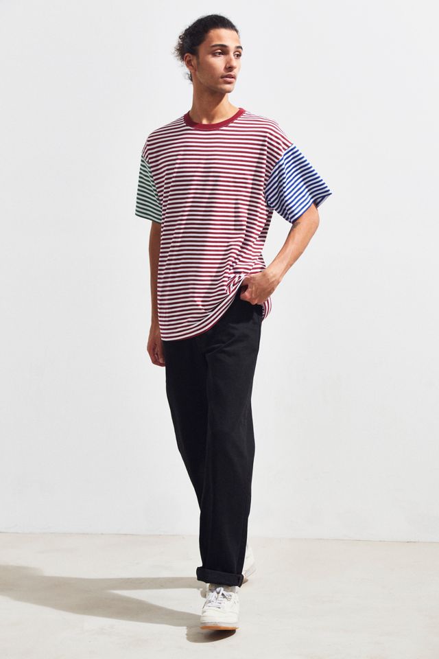 UO Stripe Tri Block Tee | Urban Outfitters