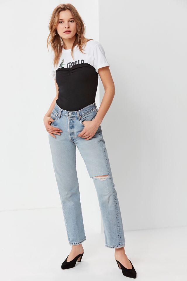 UO Lettuce-Edge Ruched Tube Top | Urban Outfitters