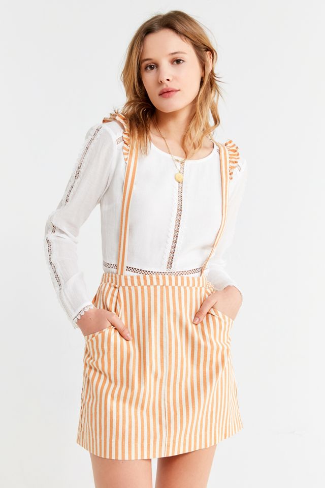 UO Rosie Ruffle Skirtall Overall | Urban Outfitters