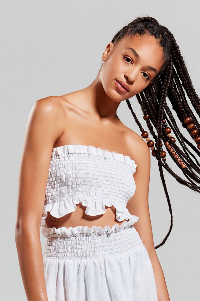 Nice Martin Sage Smocked Tube Top | Urban Outfitters