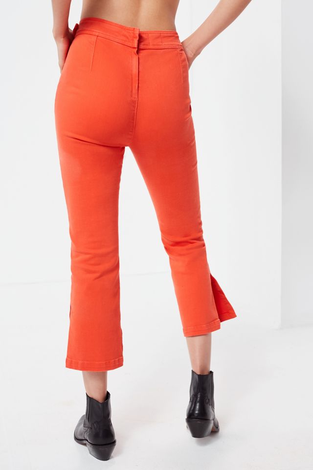 BDG Gelato Cropped Kick Flare Jean – Coral | Urban Outfitters