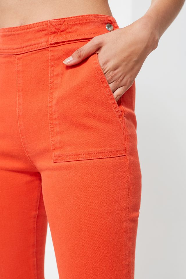 BDG Gelato Cropped Kick Flare Jean – Coral | Urban Outfitters