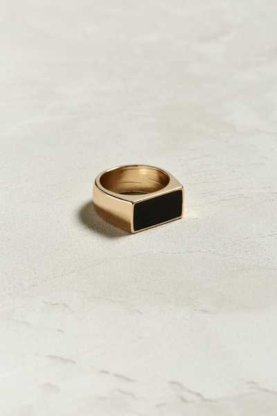 UO Black Rectangular Ring | Urban Outfitters