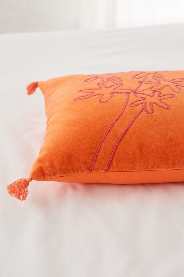 Ana Velvet Lumbar Pillow | Urban Outfitters Canada