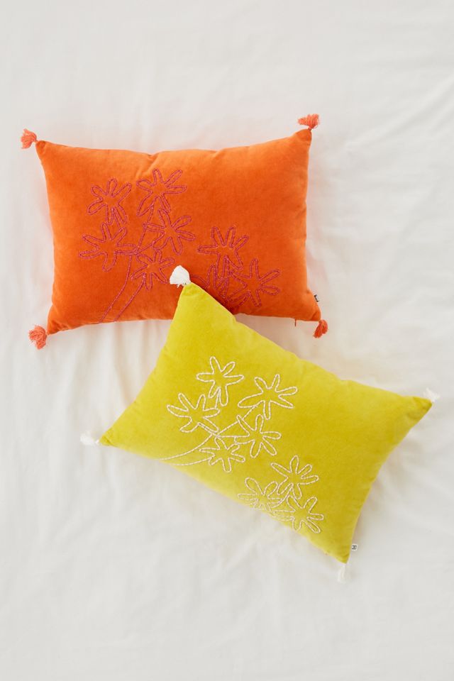 Ana Velvet Lumbar Pillow | Urban Outfitters