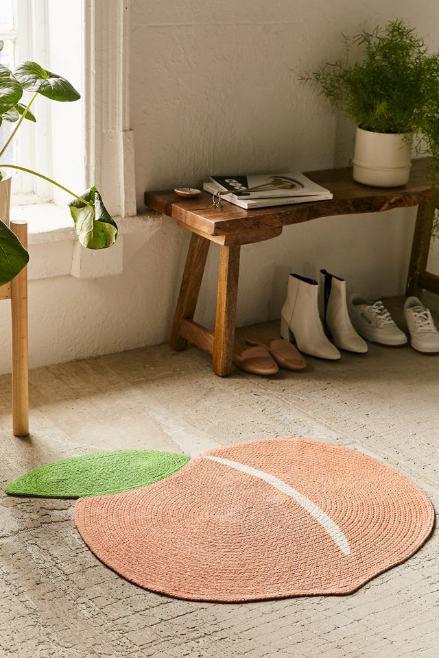 Peach Printed Rug | Urban Outfitters