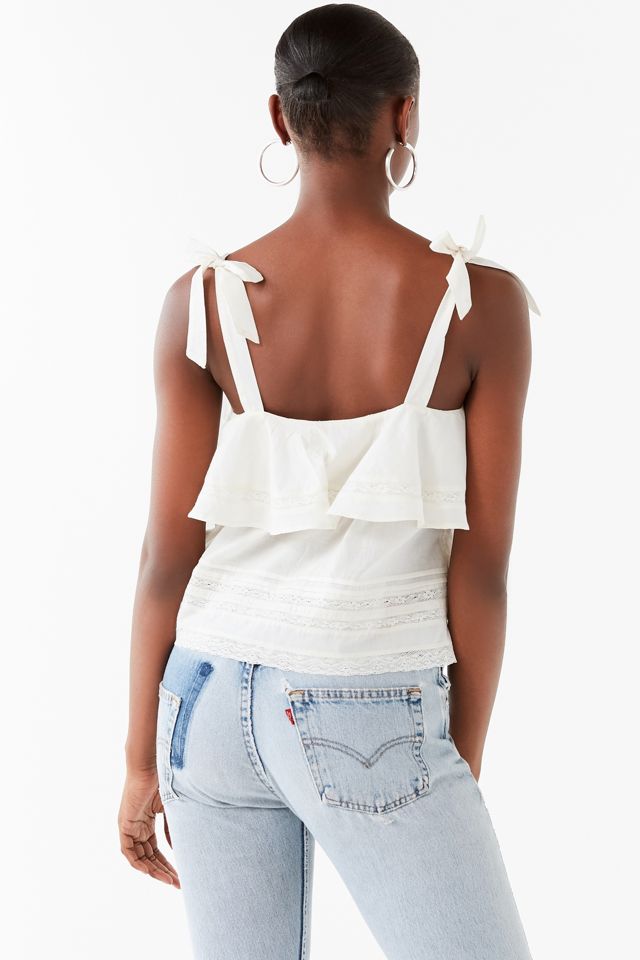 UO Coco Ruffle Lace Cami | Urban Outfitters