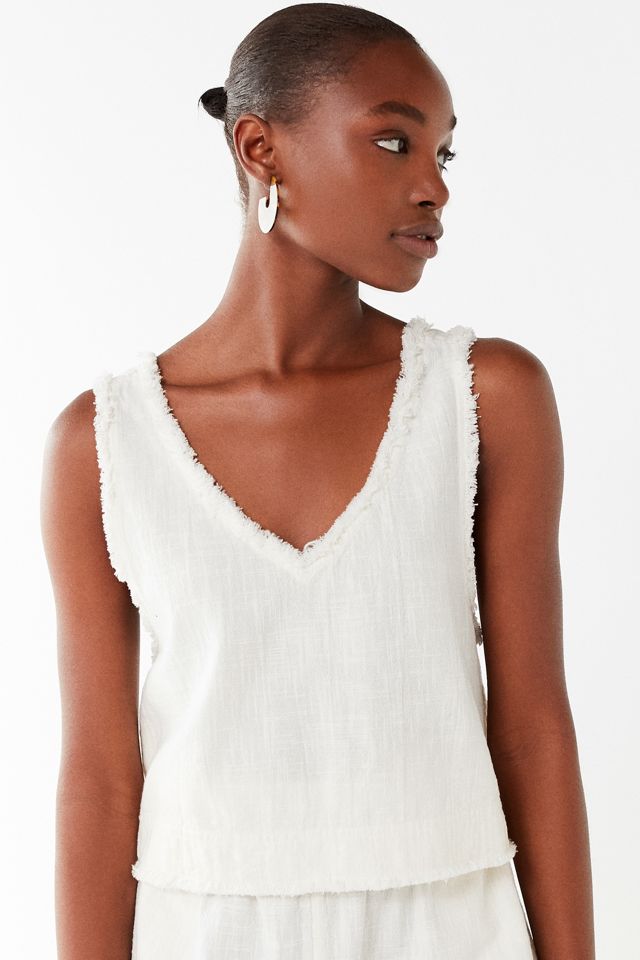 UO Rori Frayed Tank Top | Urban Outfitters