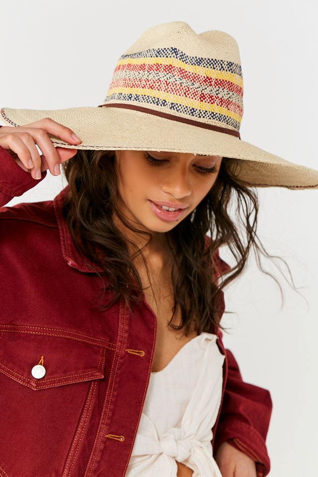 Peter Grimm Kelli Striped Straw Resort Hat | Urban Outfitters