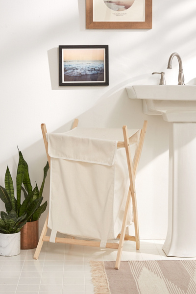 Folding Wooden Hamper | Urban Outfitters