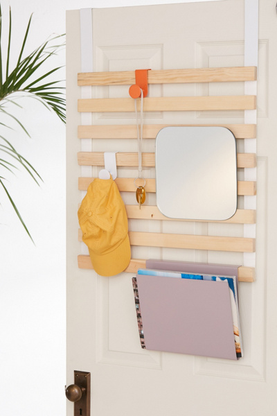 Keane Multi-Use Slatted Over-The-Door Storage Rack | Urban Outfitters