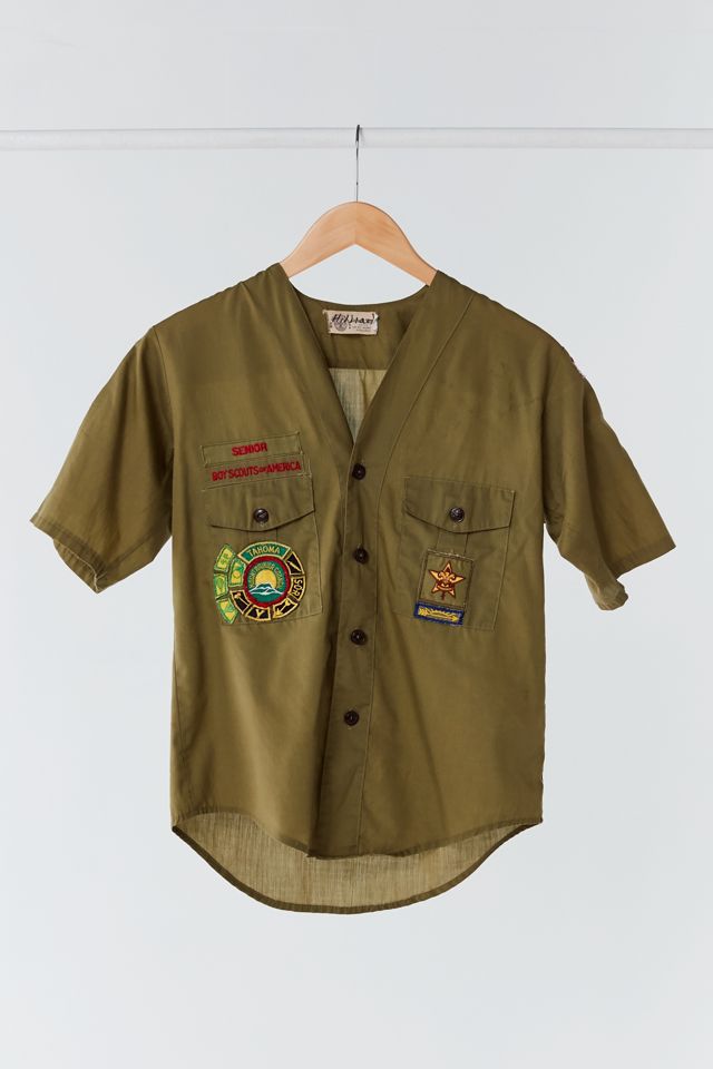 Vintage V-Neck Short Sleeve Scout Shirt | Urban Outfitters Canada