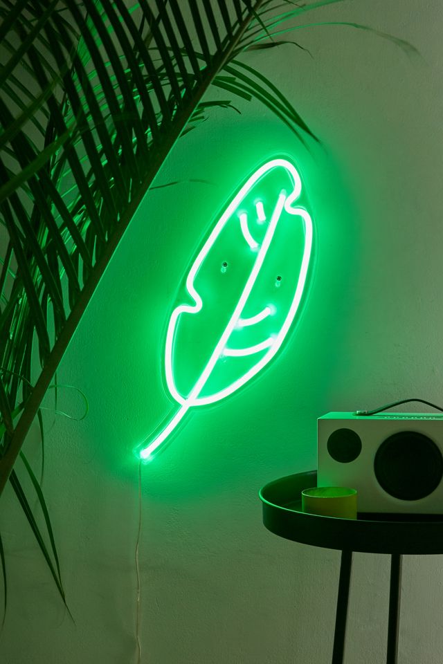 The Oliver Gal Artist Co. Leaf LED Neon Sign | Urban Outfitters
