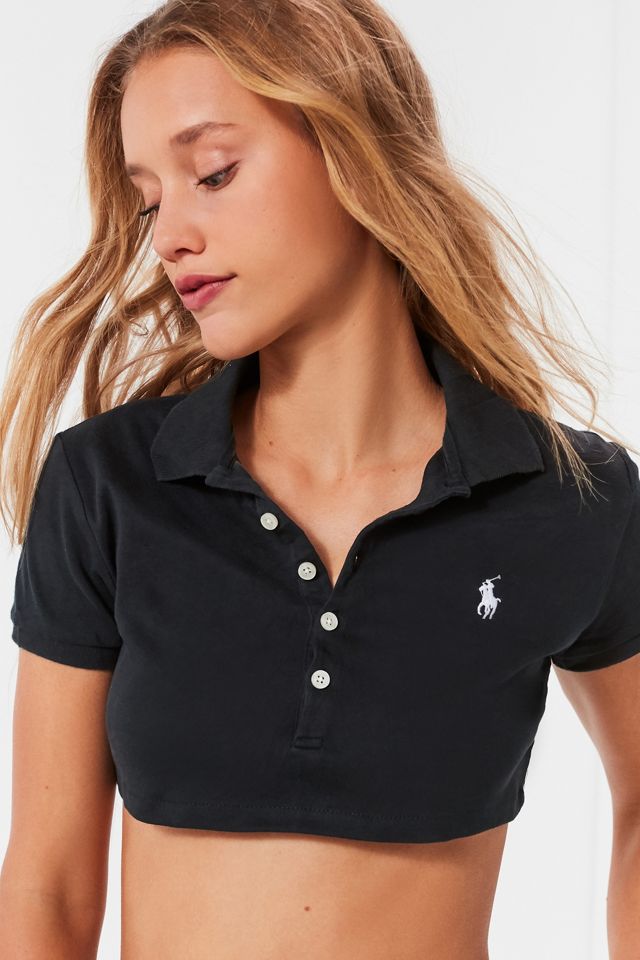 Urban Renewal Remade Super Cropped Polo Shirt | Urban Outfitters
