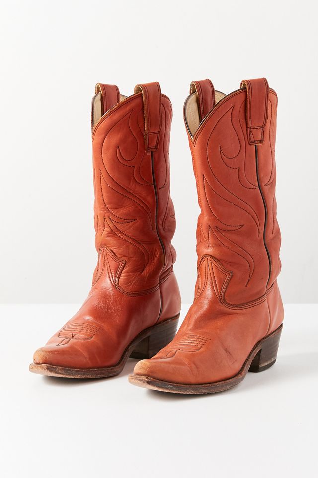 Vintage Rust Stitched Cowboy Boot | Urban Outfitters