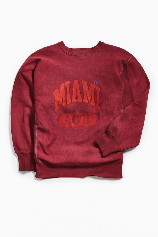 Vintage Miami Raspberry Crew Neck Sweatshirt | Urban Outfitters Canada