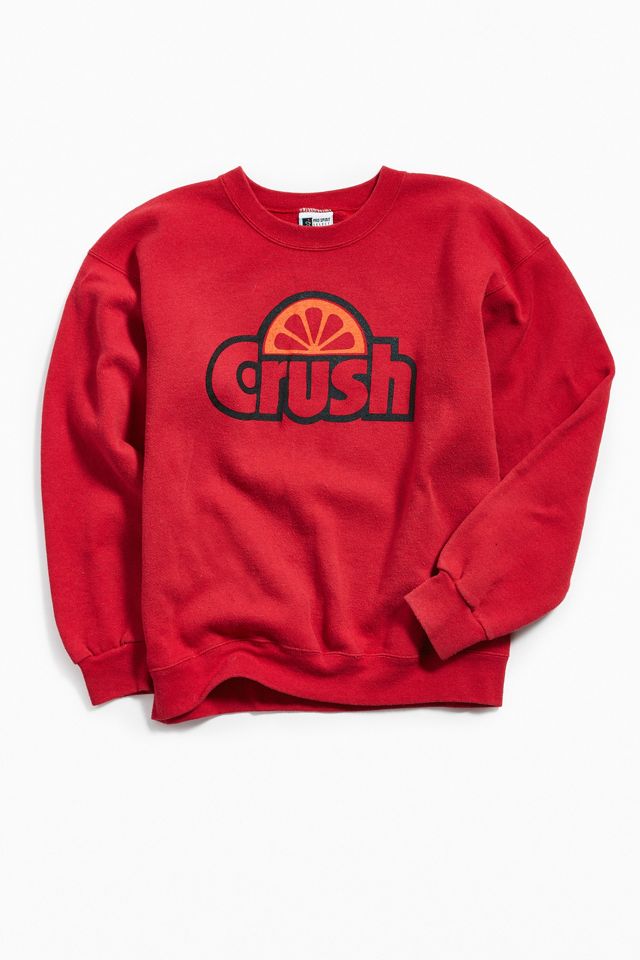 Vintage Crush Red Crew Neck Sweatshirt | Urban Outfitters