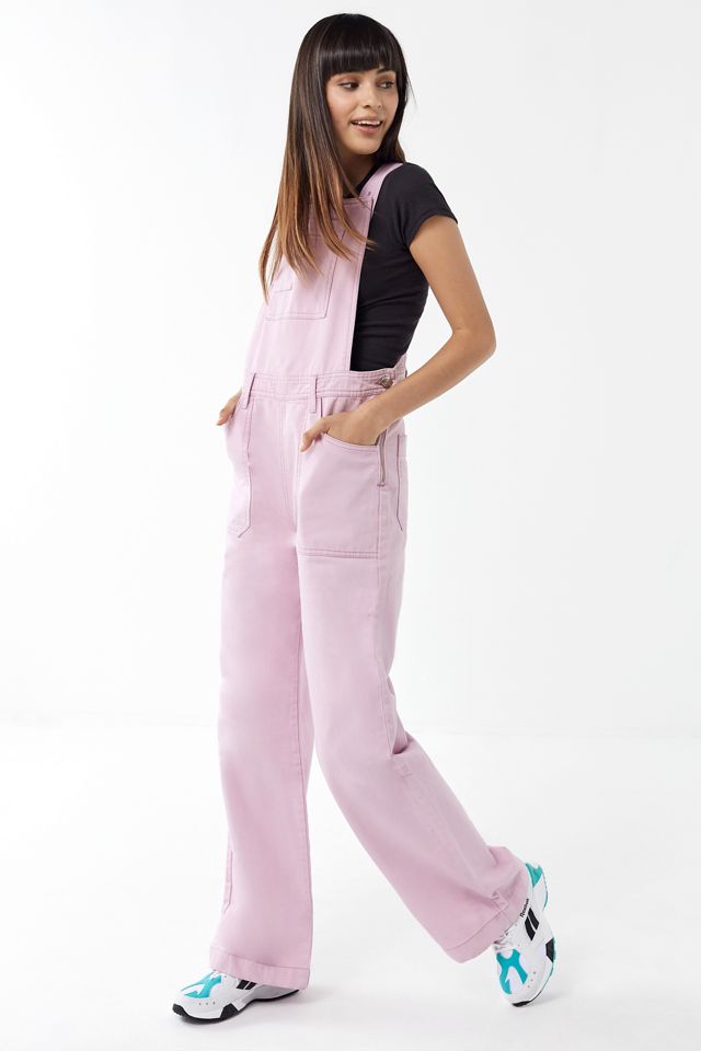 LF Markey Flare Dungaree Overall - Lilac | Urban Outfitters