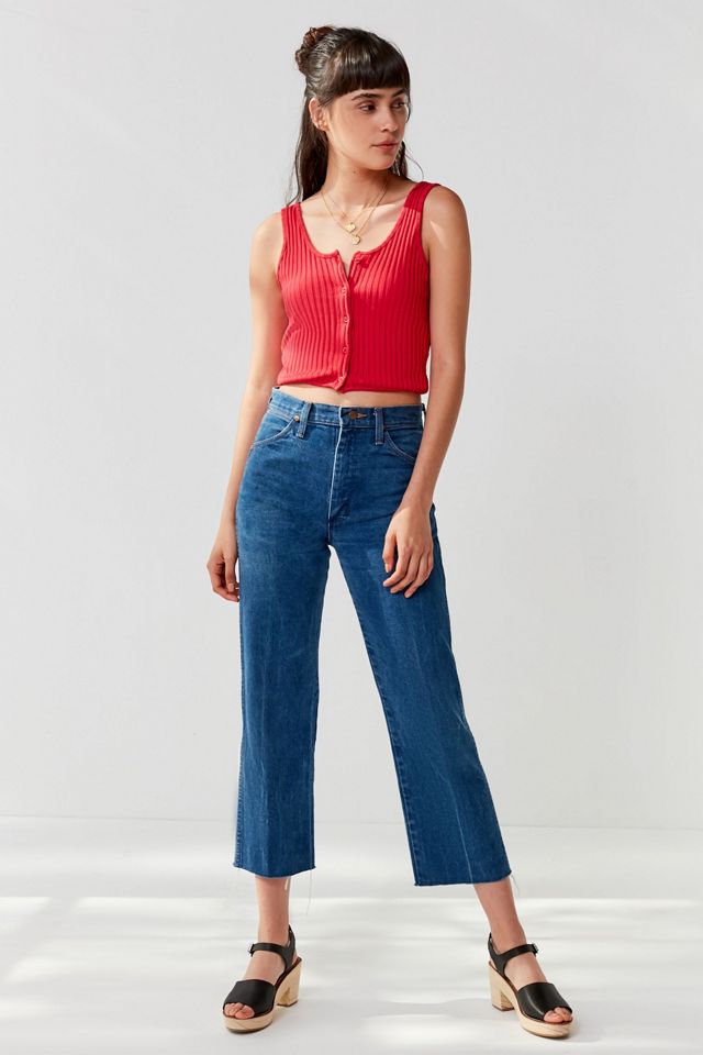 UO Button-Down Cropped Tank Top | Urban Outfitters