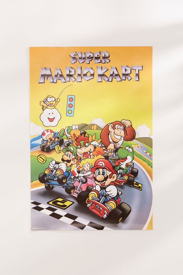 Mario Kart Retro Poster | Urban Outfitters