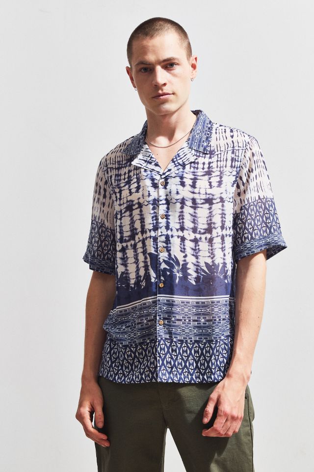 Raga Man Voile Short Sleeve Button-Down Shirt | Urban Outfitters