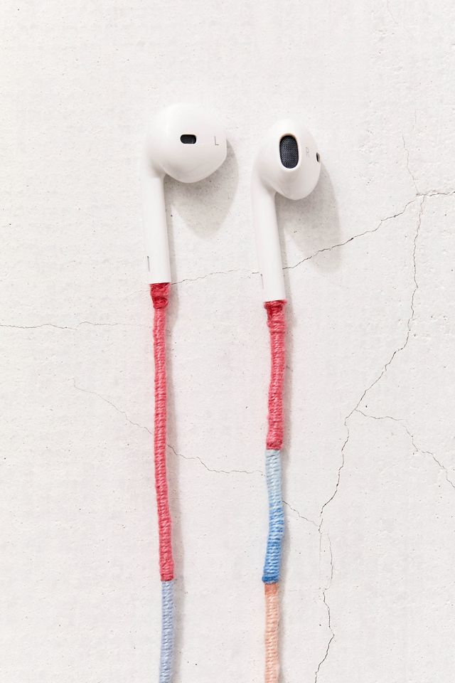 Le Pom Pom Hand-Wrapped Earbud Headphones | Urban Outfitters