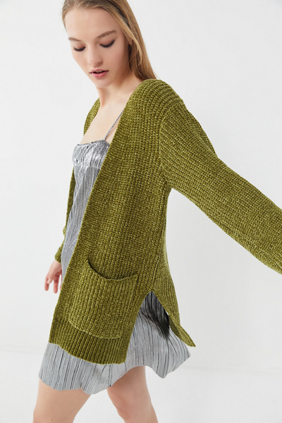 UO York Open-Front Split Cardigan | Urban Outfitters