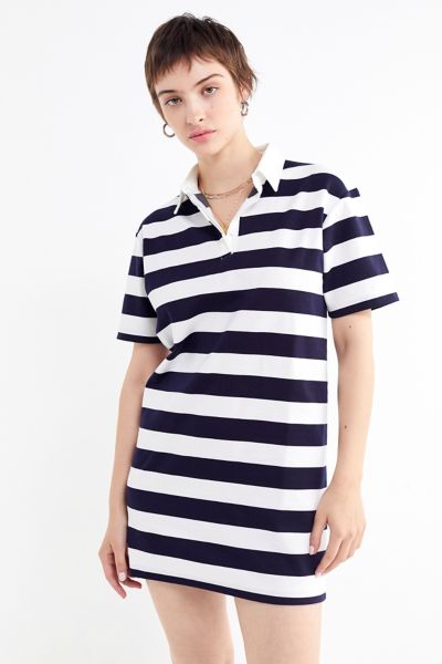 UO Oversized Striped Rugby Shirt Dress | Urban Outfitters
