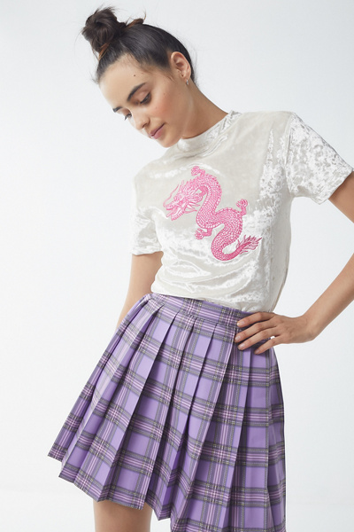 Lazy Oaf Velour Dragon Top | Urban Outfitters