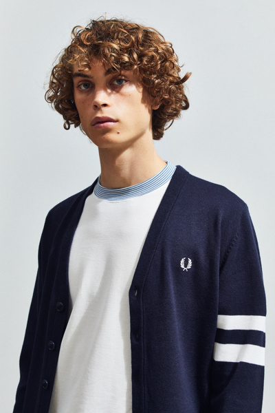 Fred Perry Tipped Sleeve Cardigan | Urban Outfitters Canada