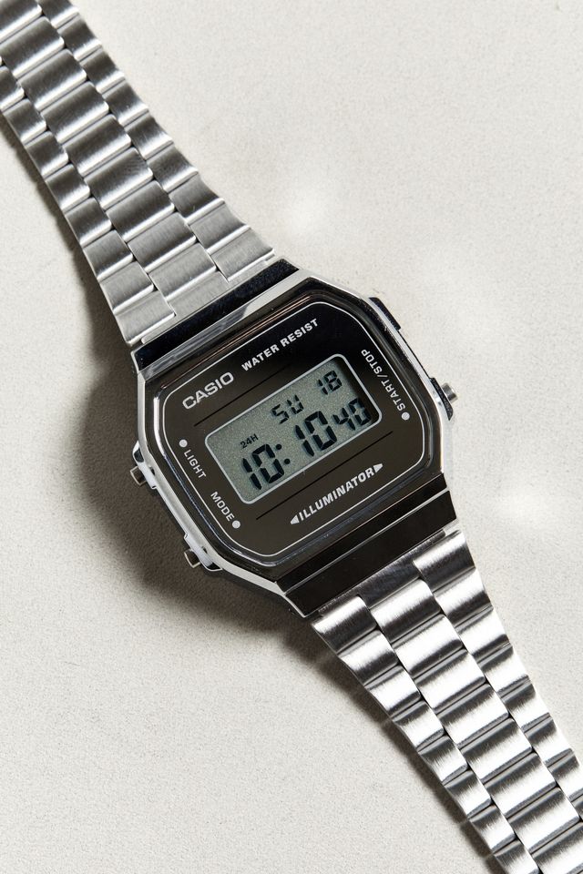 Casio Vintage Silver Digital Watch | Urban Outfitters