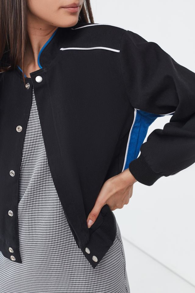 UO Colorblock Cropped Bomber Jacket | Urban Outfitters