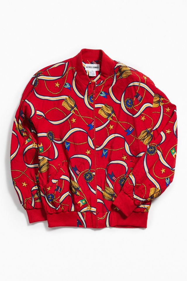 Vintage 90s Scarf Print Rayon Bomber | Urban Outfitters Canada