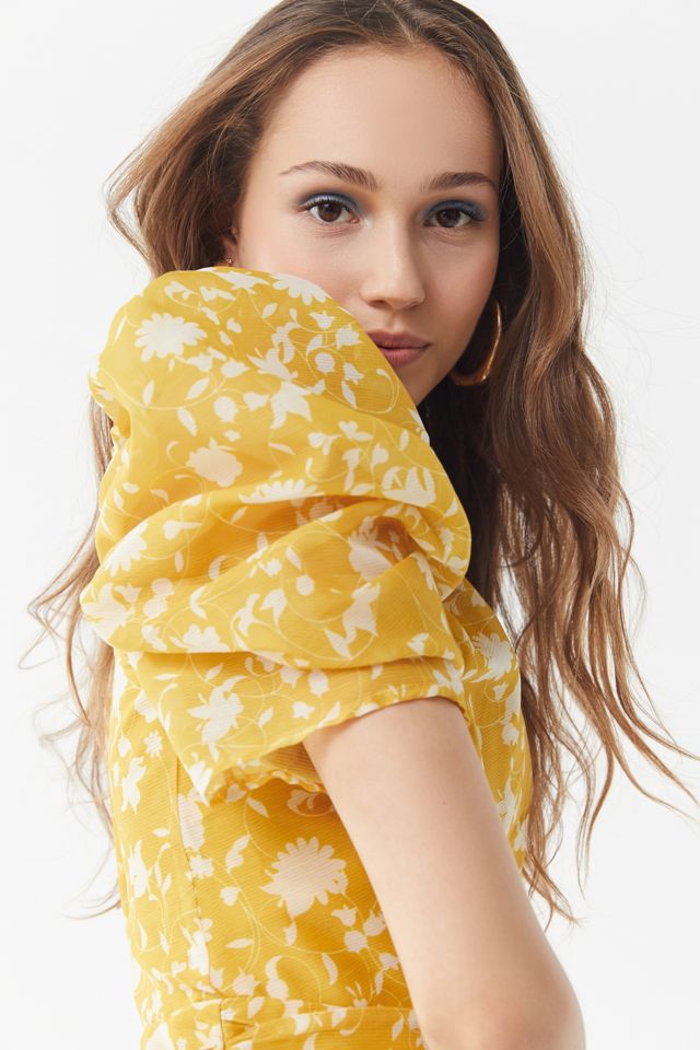 C/meo Collective Love Hate Puff Sleeve Mini Dress | Urban Outfitters