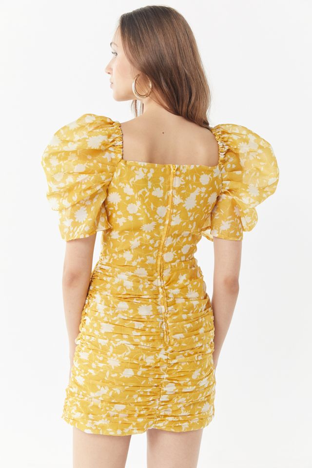 C/meo Collective Love Hate Puff Sleeve Mini Dress | Urban Outfitters