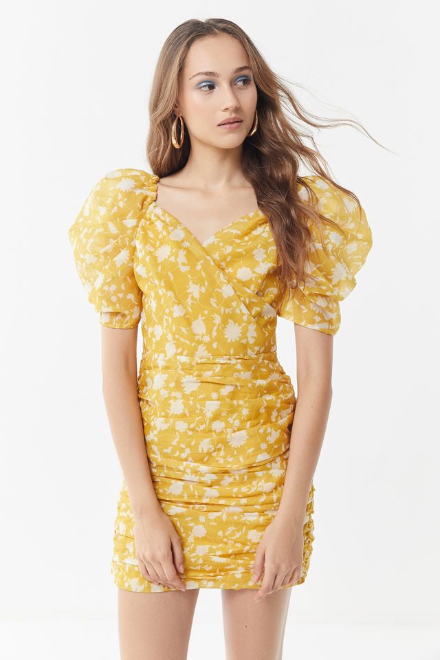 C/meo Collective Love Hate Puff Sleeve Mini Dress | Urban Outfitters