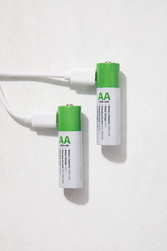 100 Percent USB-Rechargeable AA Battery - Set Of 4 | Urban Outfitters ...