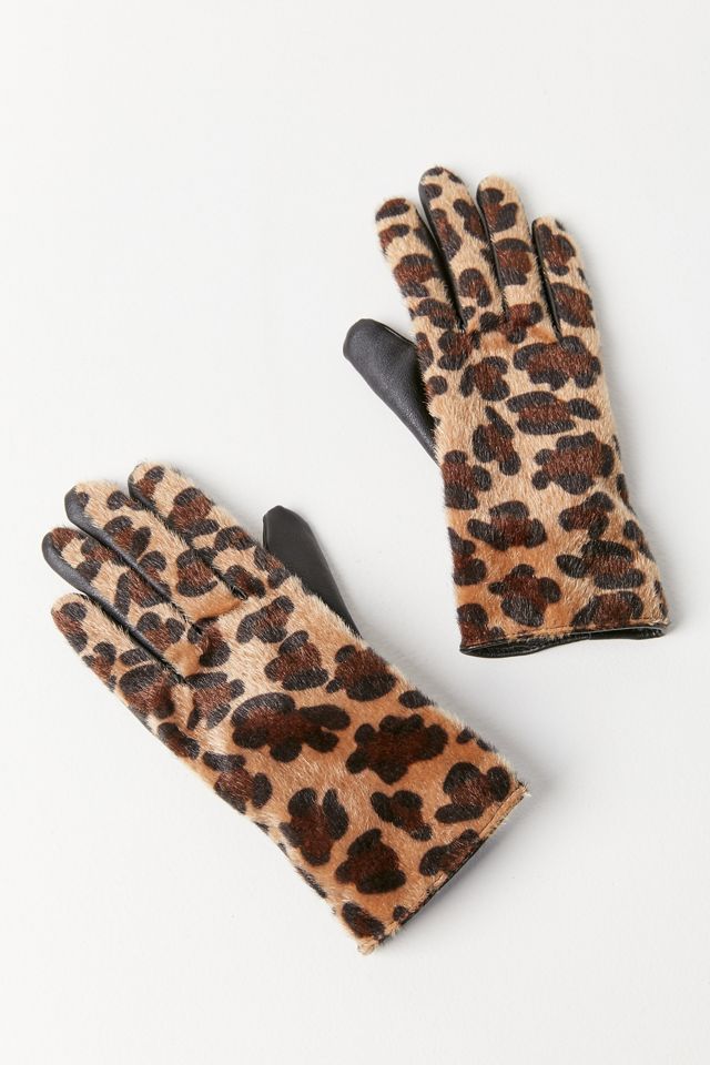Faux Leather Cheetah Print Glove | Urban Outfitters