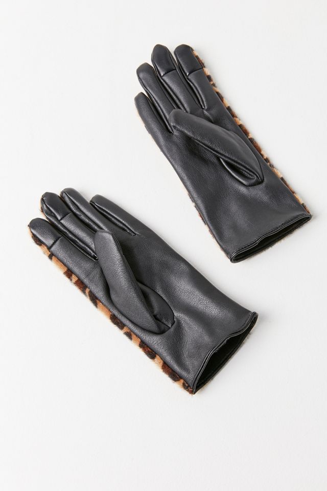 Faux Leather Cheetah Print Glove | Urban Outfitters