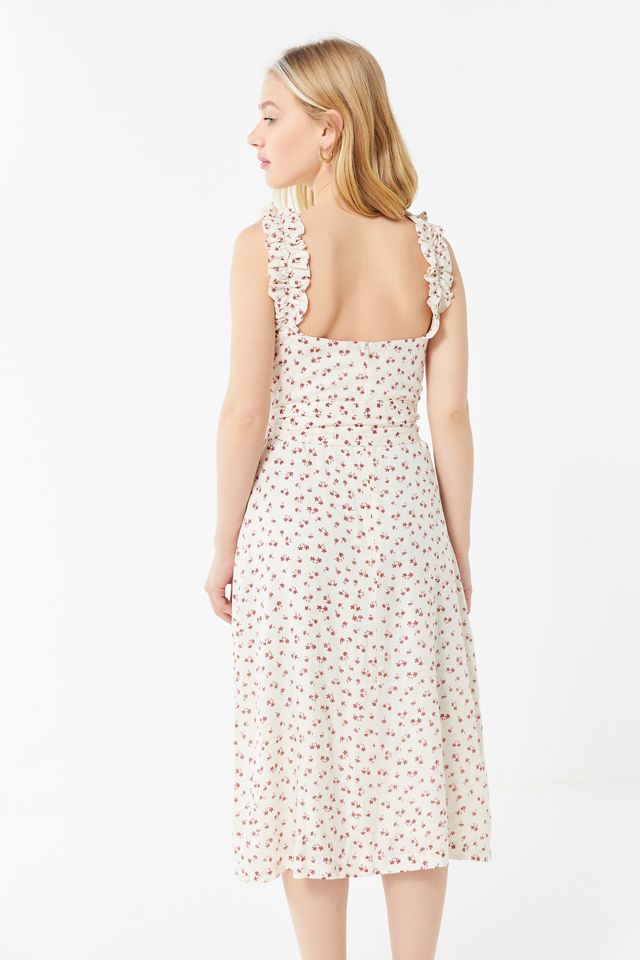 Winston White Fleur Belted Button-Front Midi Dress | Urban Outfitters